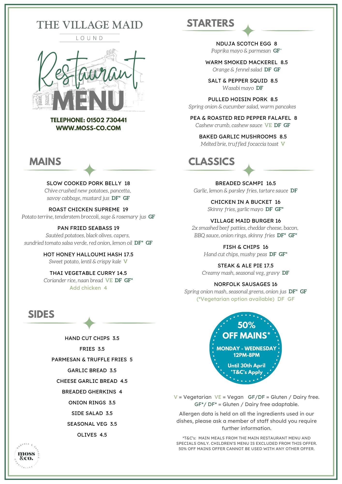 The Village Maid, Lound - Moss & Co