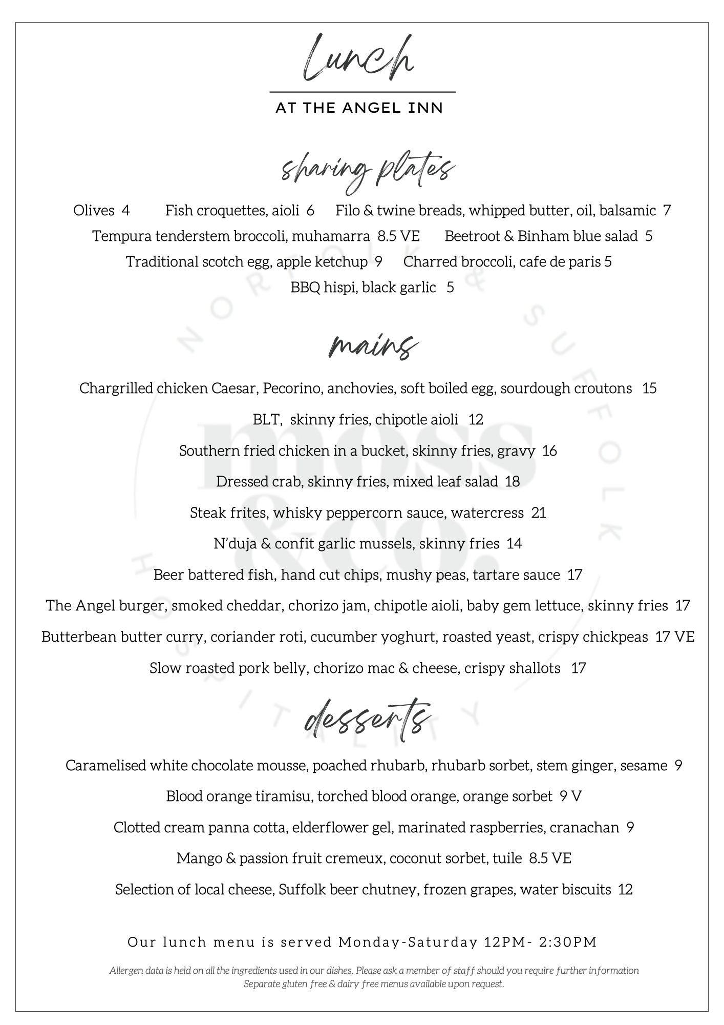 The Angel Inn, Wangford - Moss & Co