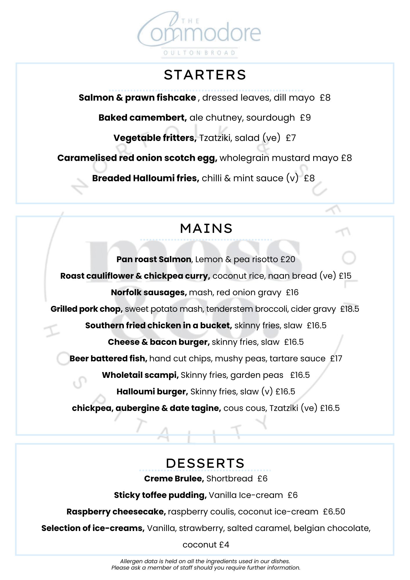 The Commodore, Oulton Broad - Moss & Co